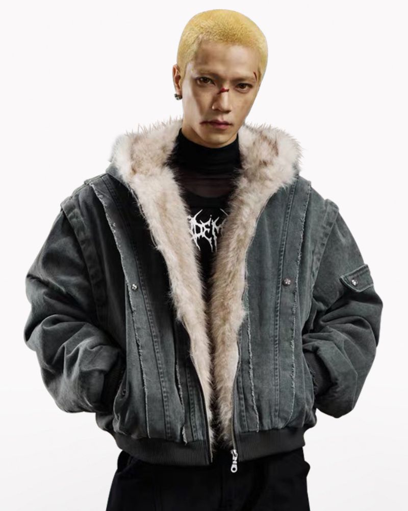 Functional Opium Style Deconstructed Patchwork Winter Jacket – Rabock