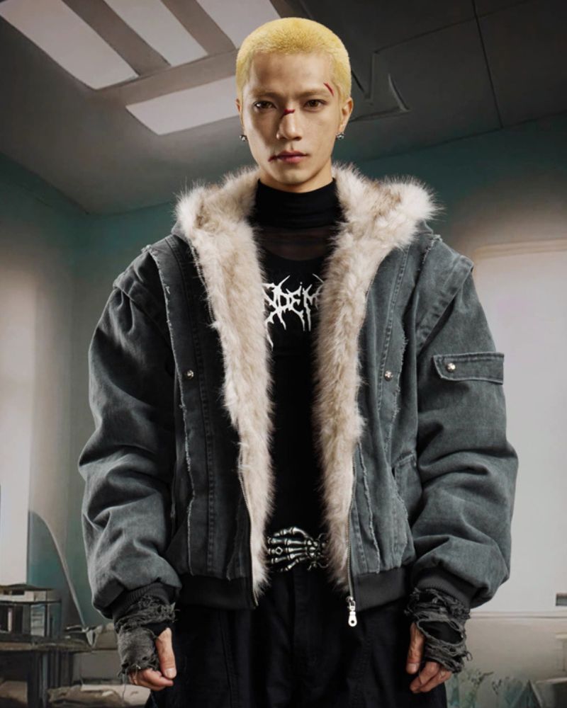 Functional Opium Style Deconstructed Patchwork Winter Jacket – Rabock