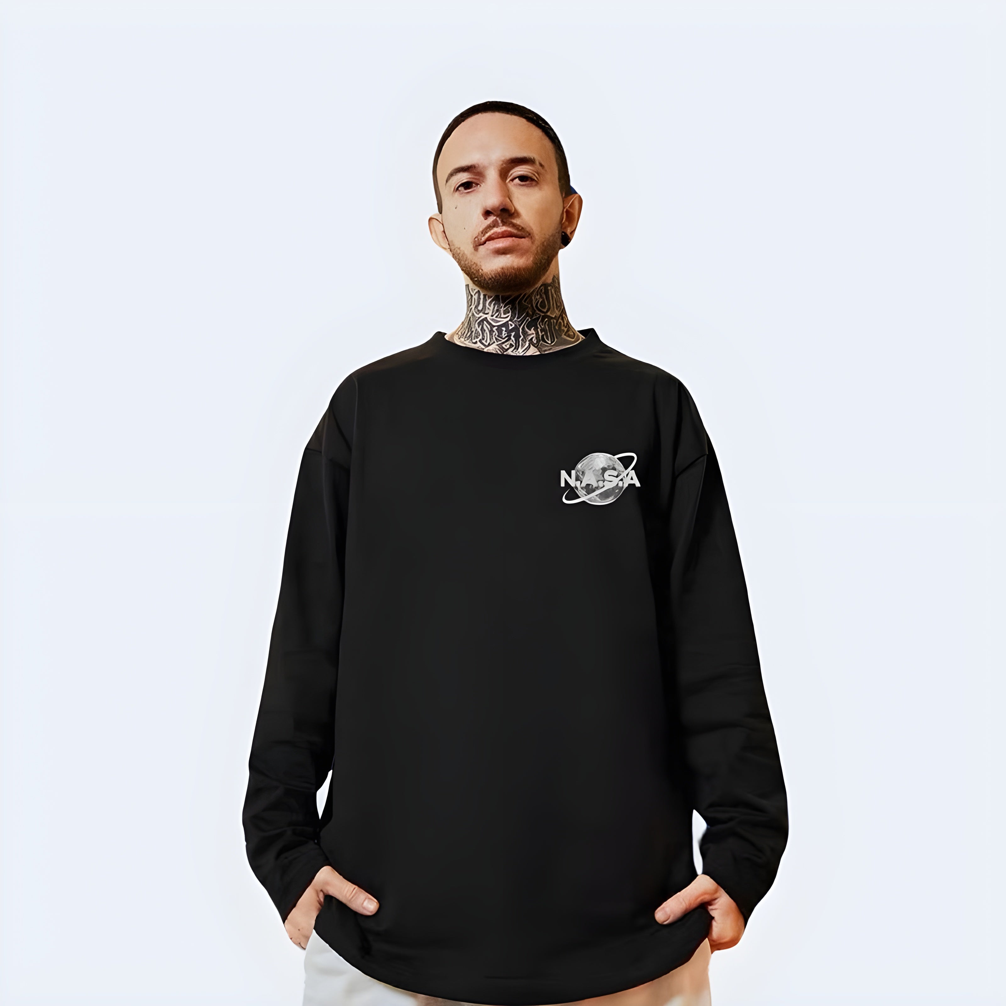 Futuristic Black Long Sleeve Shirt – Rabock