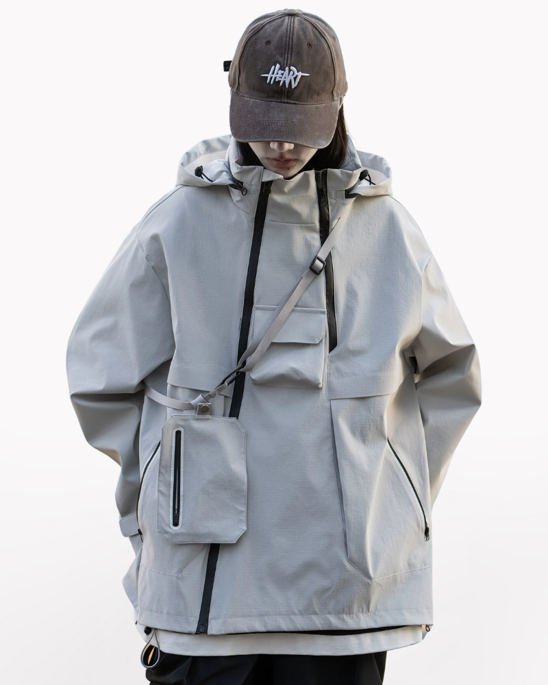 Outdoor Unisex Diagonal Zipper Functional Jacket – Rabock